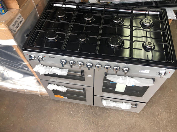 Bush BRC100DHESS 100cm Dual Fuel Range Cooker Silver 6 BURNER LPG CONV ...