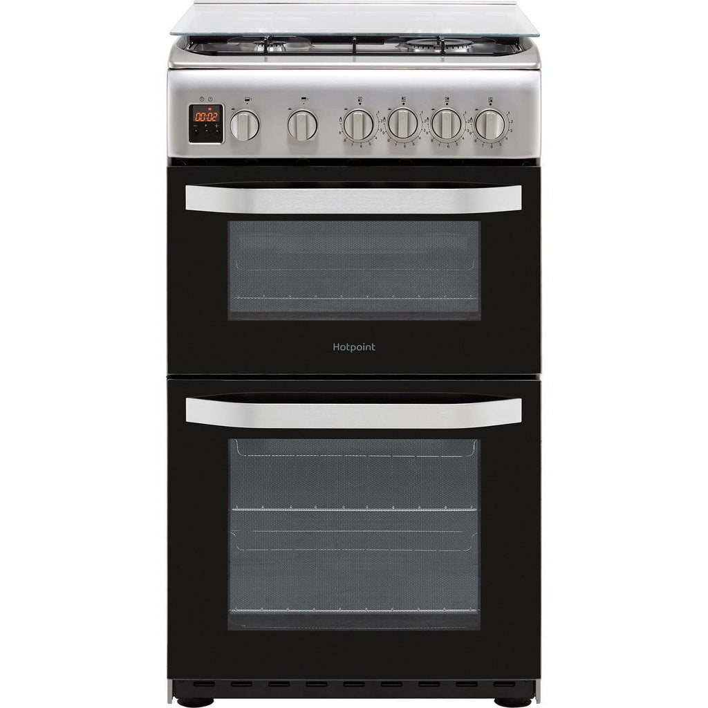 Hotpoint HD5G00CCX Gas Cooker Hob 50cm FreeStanding Stainless LPG Conv ...