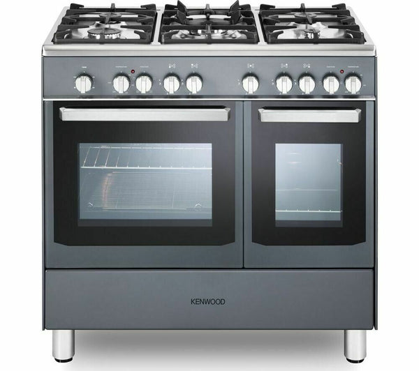 KENWOOD CK407GSL 90 cm FULL GAS Range Cooker Grey LPG CONVERTIBLE ...