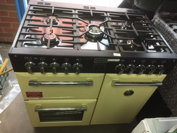 Stoves Richmond 900DFT Black 90cm Dual Fuel Range Cooker - Cream ...