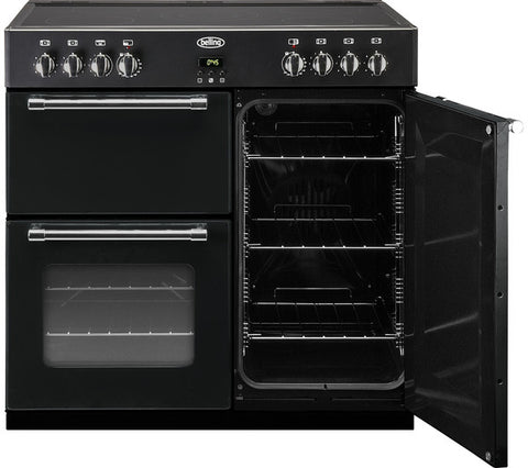 BELLING Country Range 90E Electric Ceramic Range Cooker - Black 444443 ...