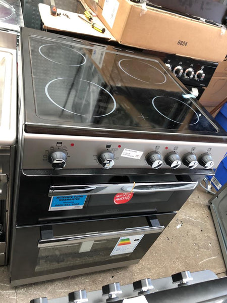 BELLING FSE608D - 60cm Electric Ceramic Cooker - Silver & Black [44444 ...