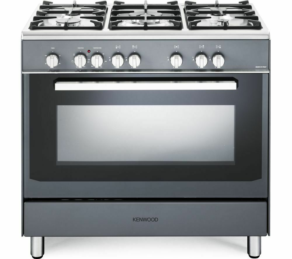 KENWOOD CK306 - 90cm Dual Fuel Range Cooker - Grey/ Chrome – Safeer ...