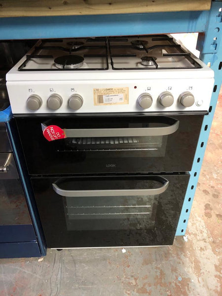 LOGIK LDOG60W18 - 60cm Gas Cooker - White – Safeer Appliances Ltd